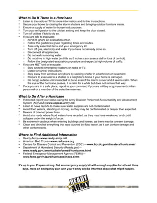 Hurricane Information Sheet | PDF