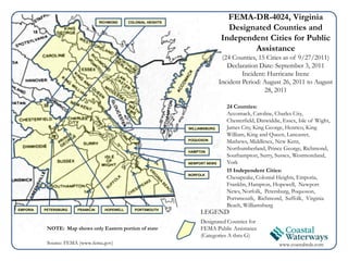 State Maps of Federally Declared Disaster showing FEMA Designated ...