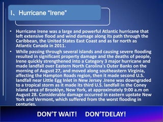 Hurricane irene1(slideshare) | PPT