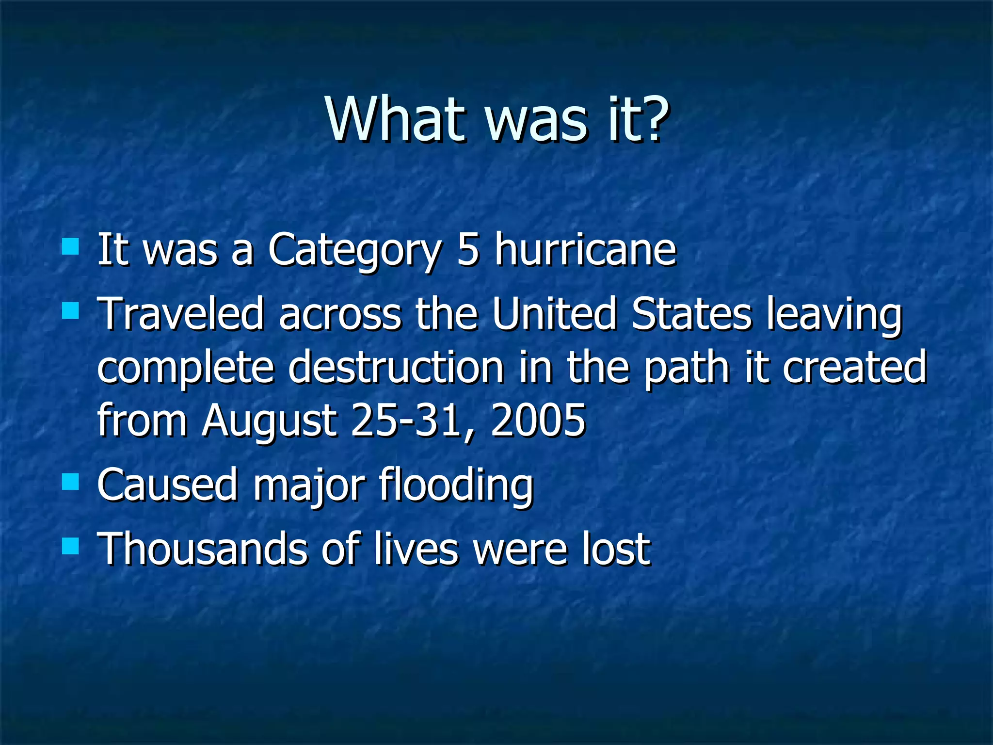 Hurricane Katrina | PPT