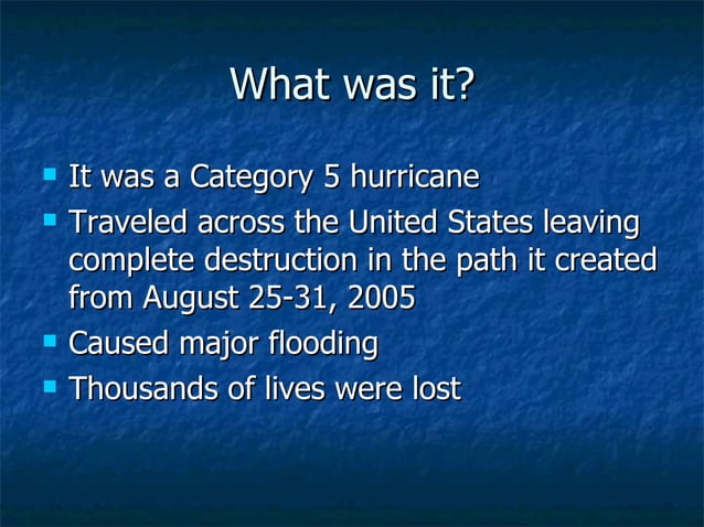 Hurricane Katrina | PPT
