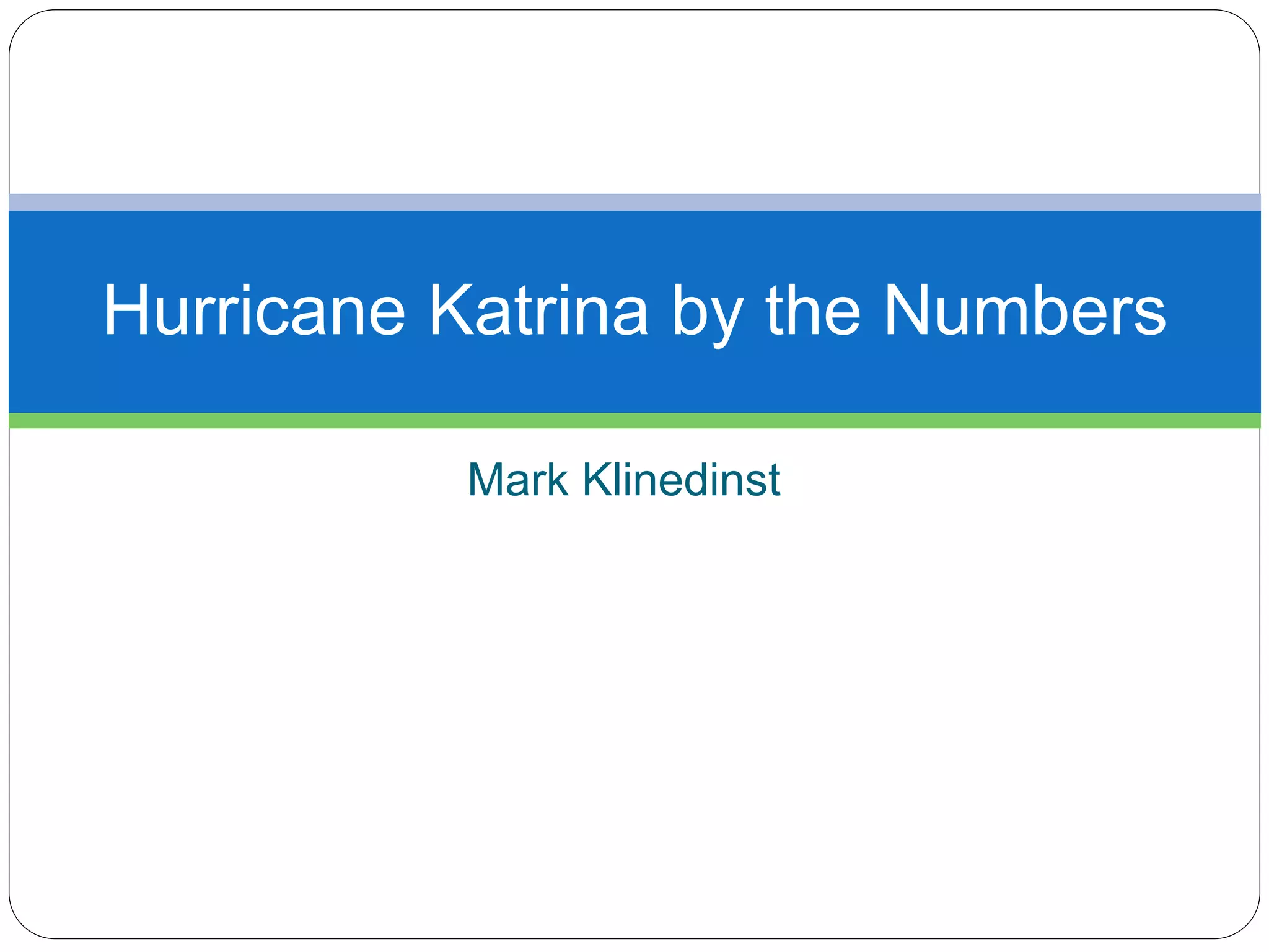 Hurricane Katrina by the Numbers | PPTX