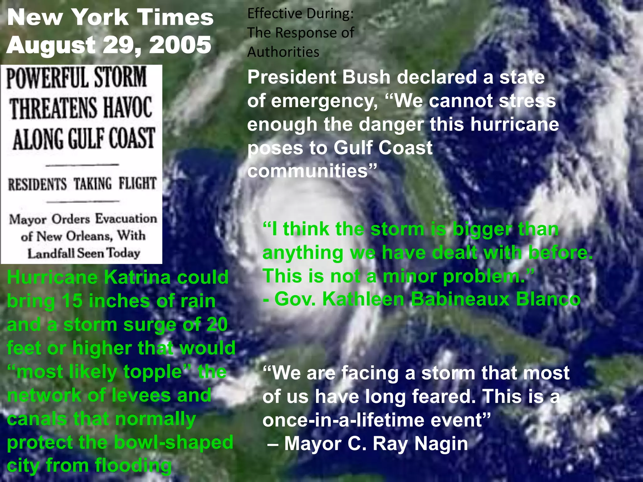 Hurricane katrina presentation | PPTX | Weather | Science