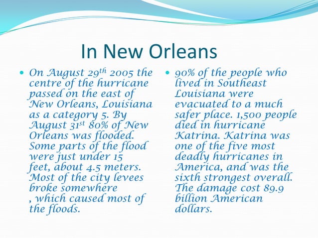 Hurricane Katrina Short Powerpoint | PPT