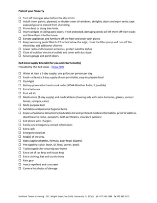 Hurricane preparation checklist for landlords and property managers | PDF