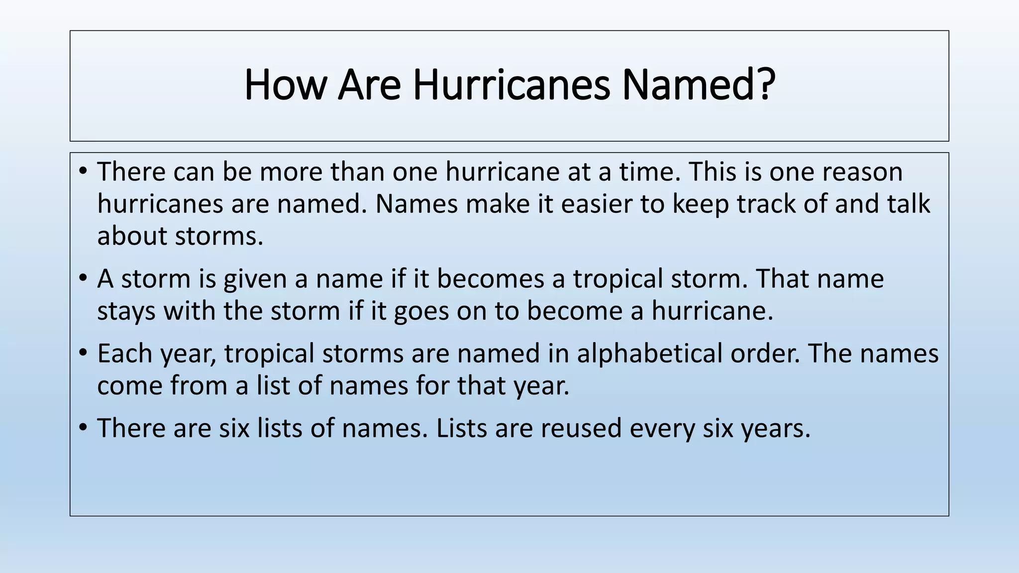 Hurricanes ppt | PPTX