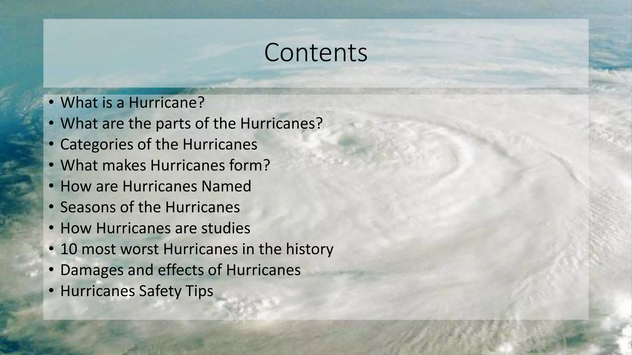Hurricanes ppt | PPTX