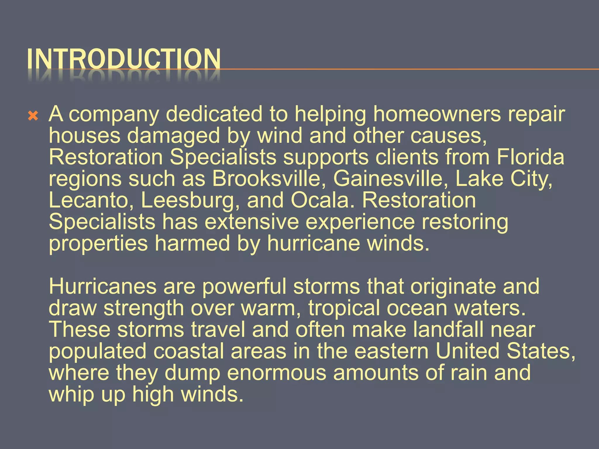 Hurricane Wind Damage | PPTX