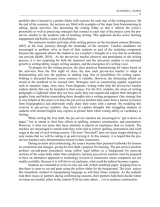 Hurst, jeannine teaching writing in pre service teacher education focus ... | PDF