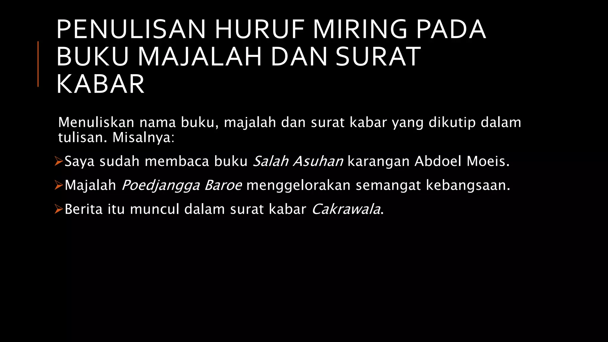 Huruf miring | PPT