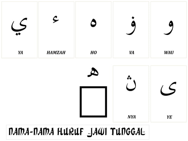 Huruf tunggal jawi | PDF