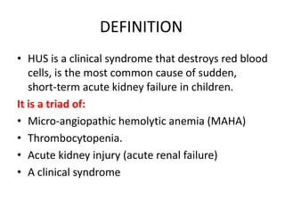 Haemolytic uremic syndrome | PPTX