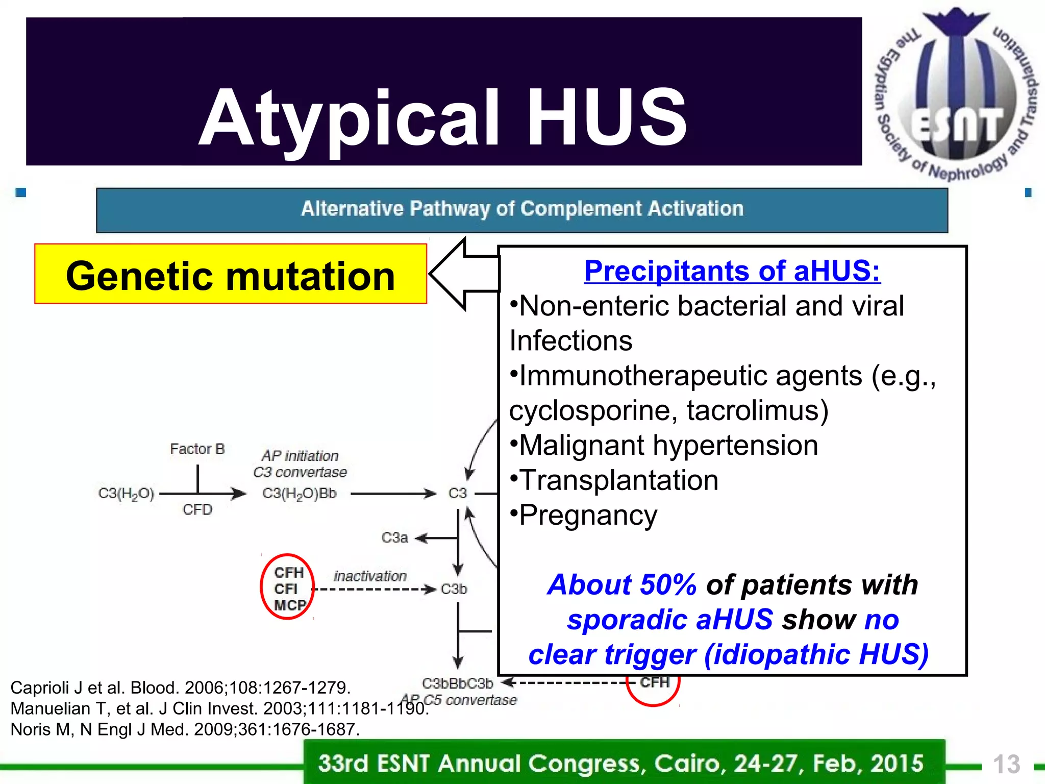 Hemolytic Uremic Syndrome Induced AKI (From Pathogenesis to Bedside ...