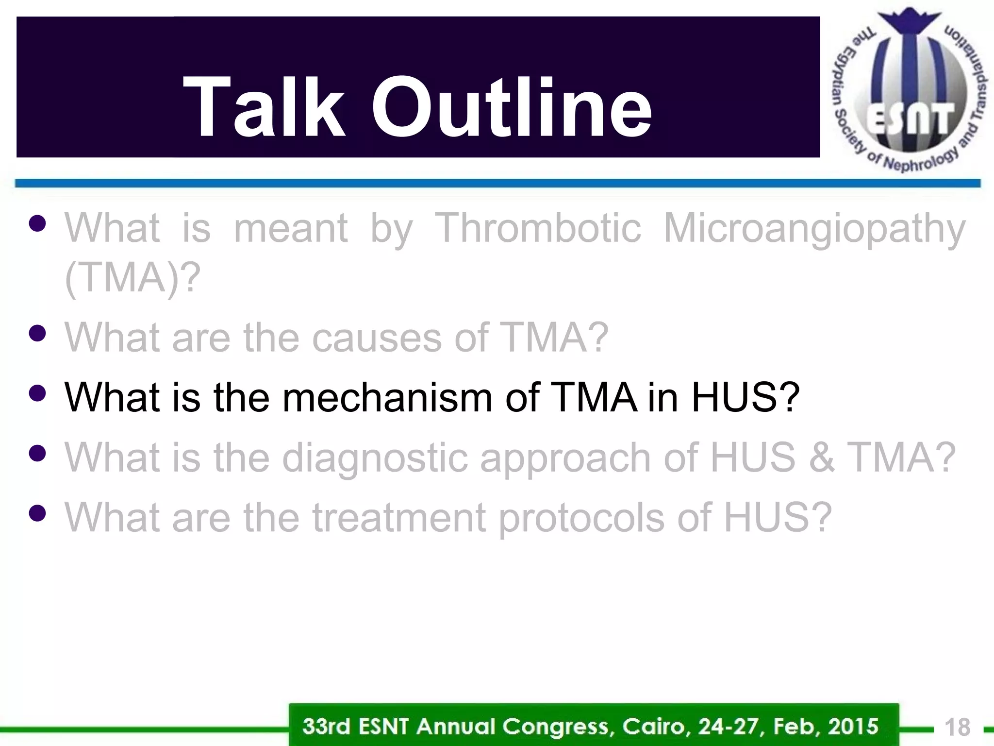 Hemolytic Uremic Syndrome Induced AKI (From Pathogenesis to Bedside ...