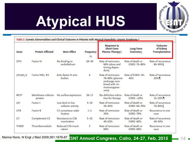 Hemolytic Uremic Syndrome Induced AKI (From Pathogenesis to Bedside ...