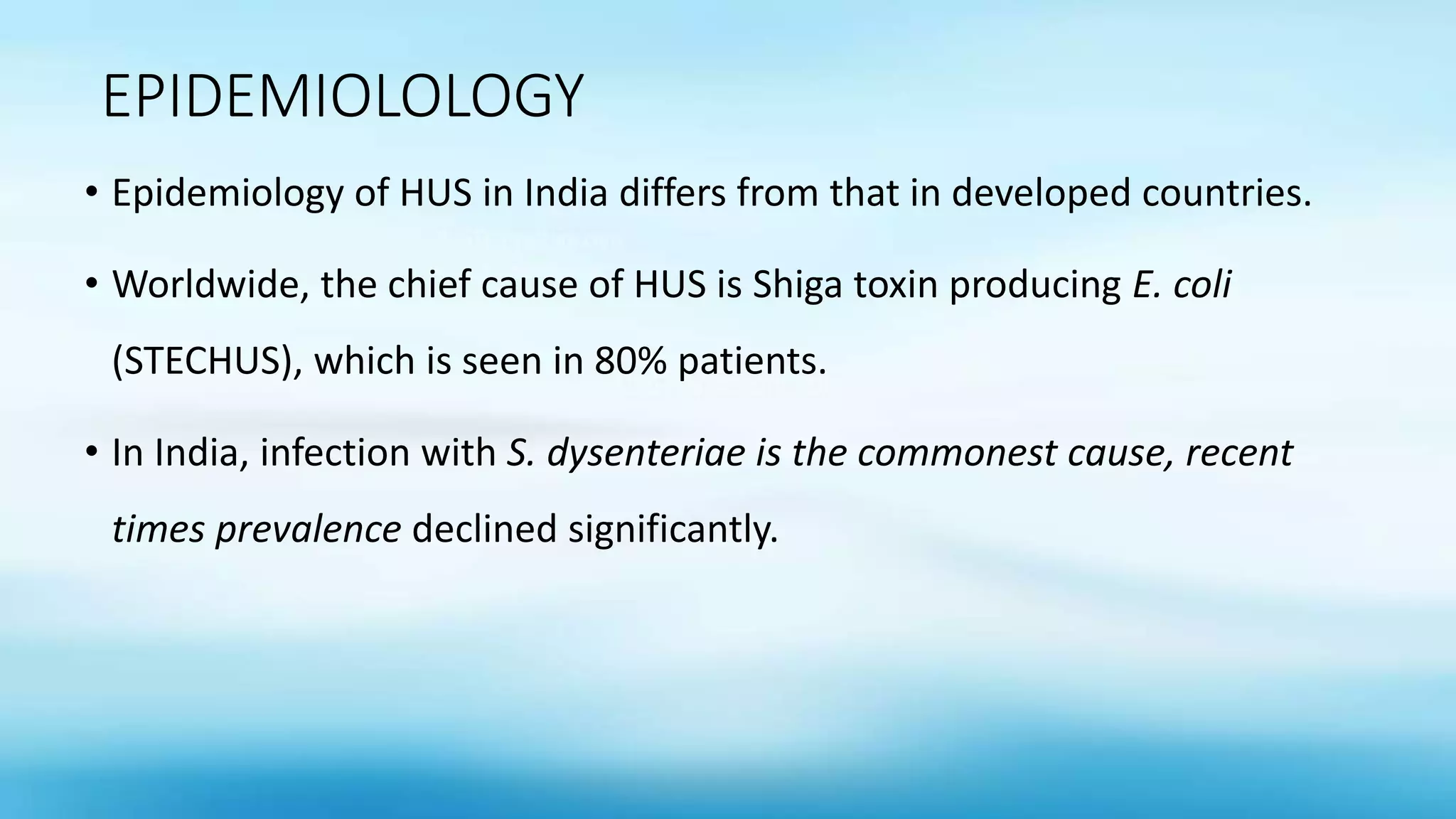 HEMOLYTIC UREMIC SYNDROME IN CHILDREN 2022 BY DR VIJITHA | PPTX