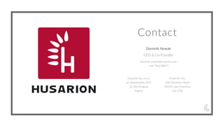 Pitch deck zespołu Husarion | PDF