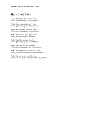 Hush little baby | PDF