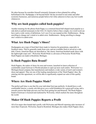 Hushpuppies net wort. readability good | PDF | Dogs | Pets