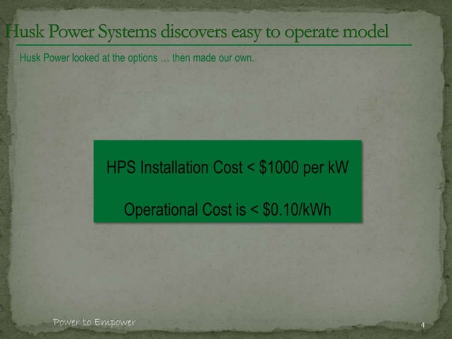 Husk power systems | PPT