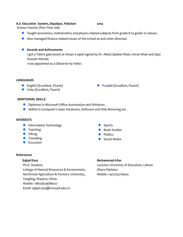 Husnain zawar cv | PDF