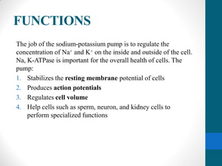 sodium potassium pumps | PPTX