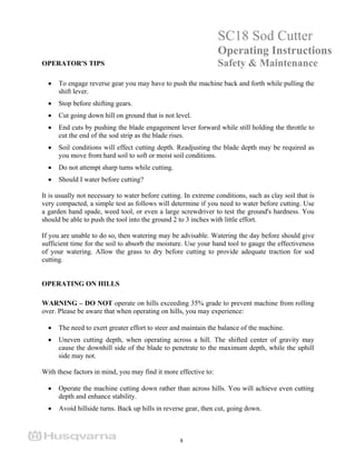 Husqvarna sc18 sod cutter service repair manual | PDF