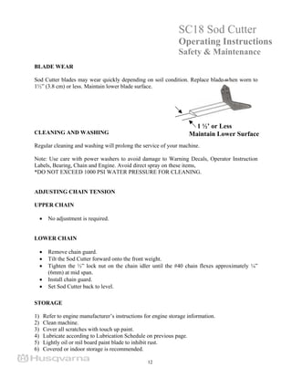 Husqvarna sc18 sod cutter service repair manual | PDF