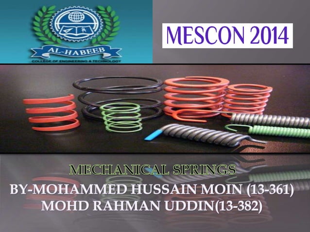 mechanical springs | PPT