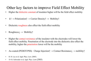 Organic Thin film transistors | PPTX