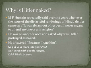 Hussain Hypocrisy | PPTX