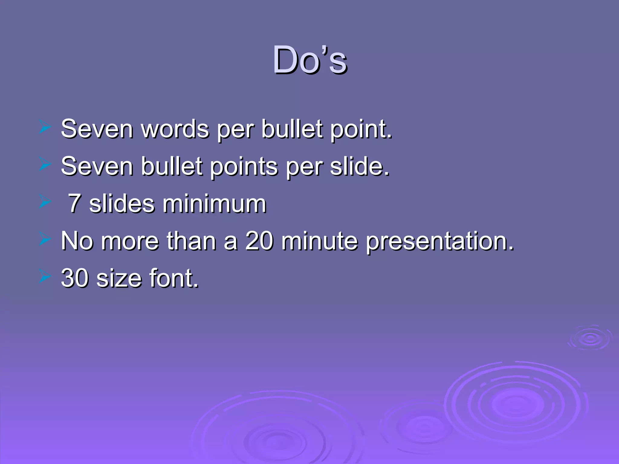 The rule of 7 adn 10/20/30 | PPT