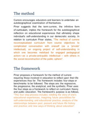 CURRERE as a Method of Teaching | DOCX