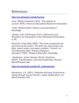 CURRERE as a Method of Teaching | DOCX