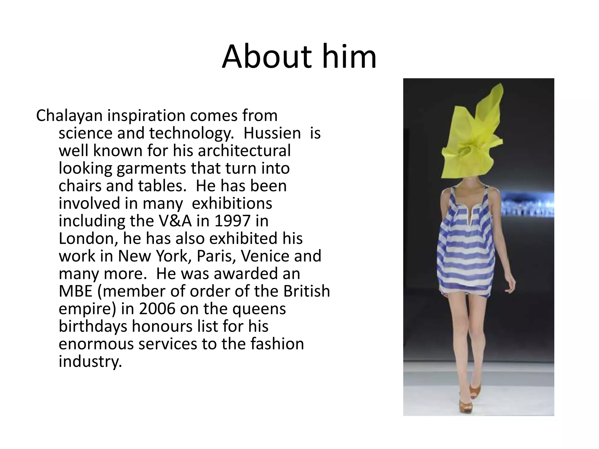Hussein chalayan work | PPTX