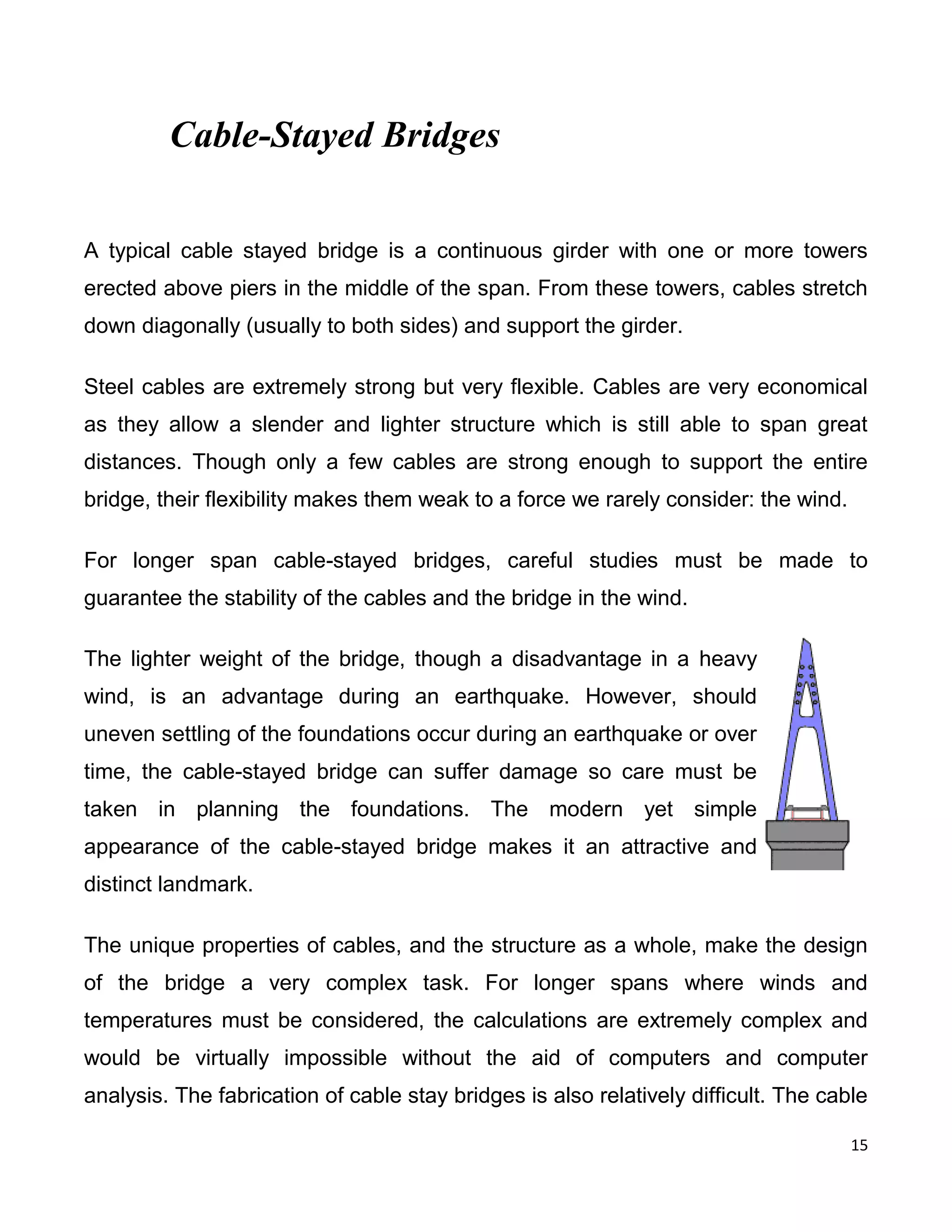 Suspension Bridges VS Cable-Stayed Bridges | PDF
