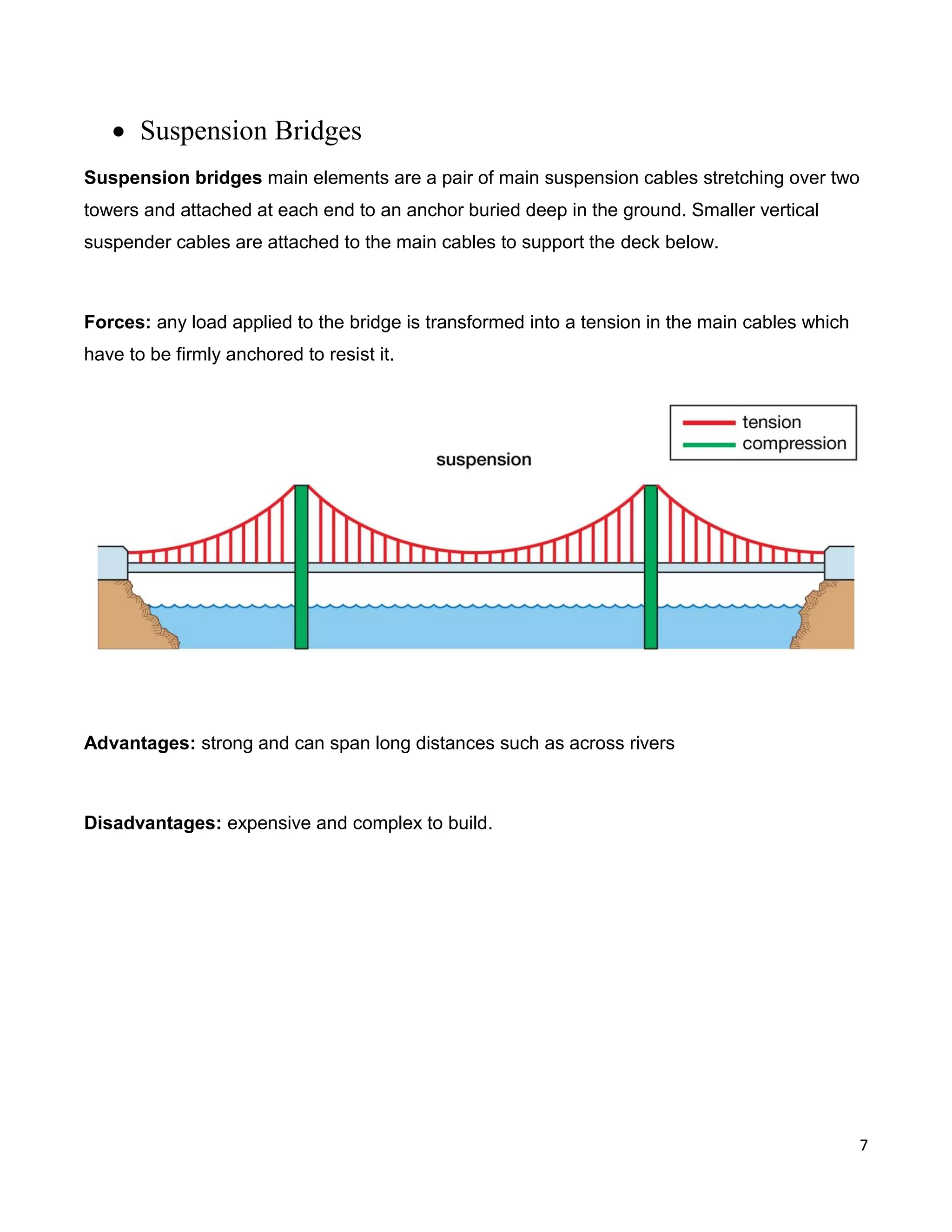 Suspension Bridges VS Cable-Stayed Bridges | PDF
