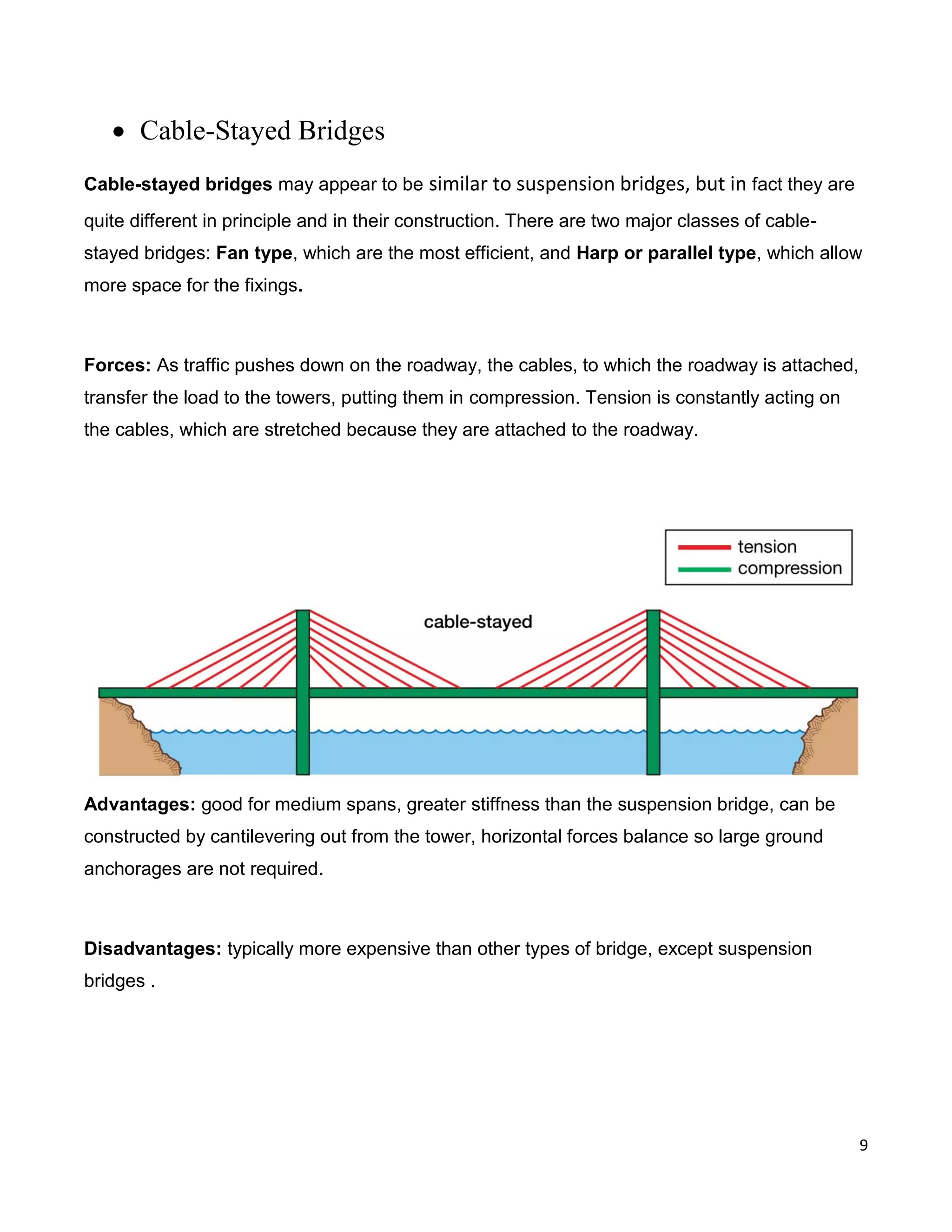 Suspension Bridges VS Cable-Stayed Bridges | PDF