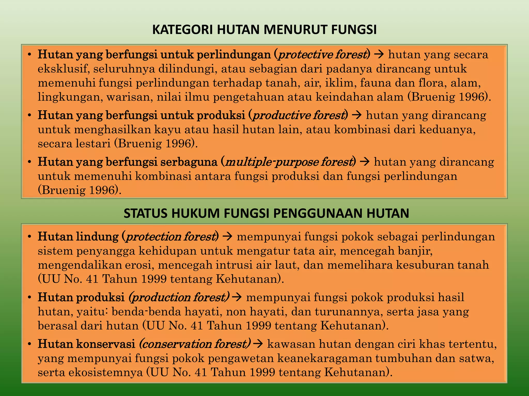 HUTAN, KEHUTANAN,DAN ILMU KEHUTANAN | PDF