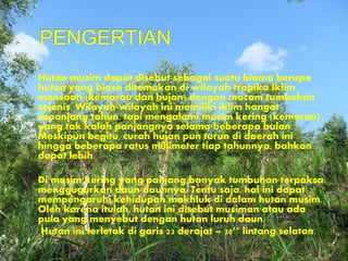 Hutan Musim Tropis | PPTX