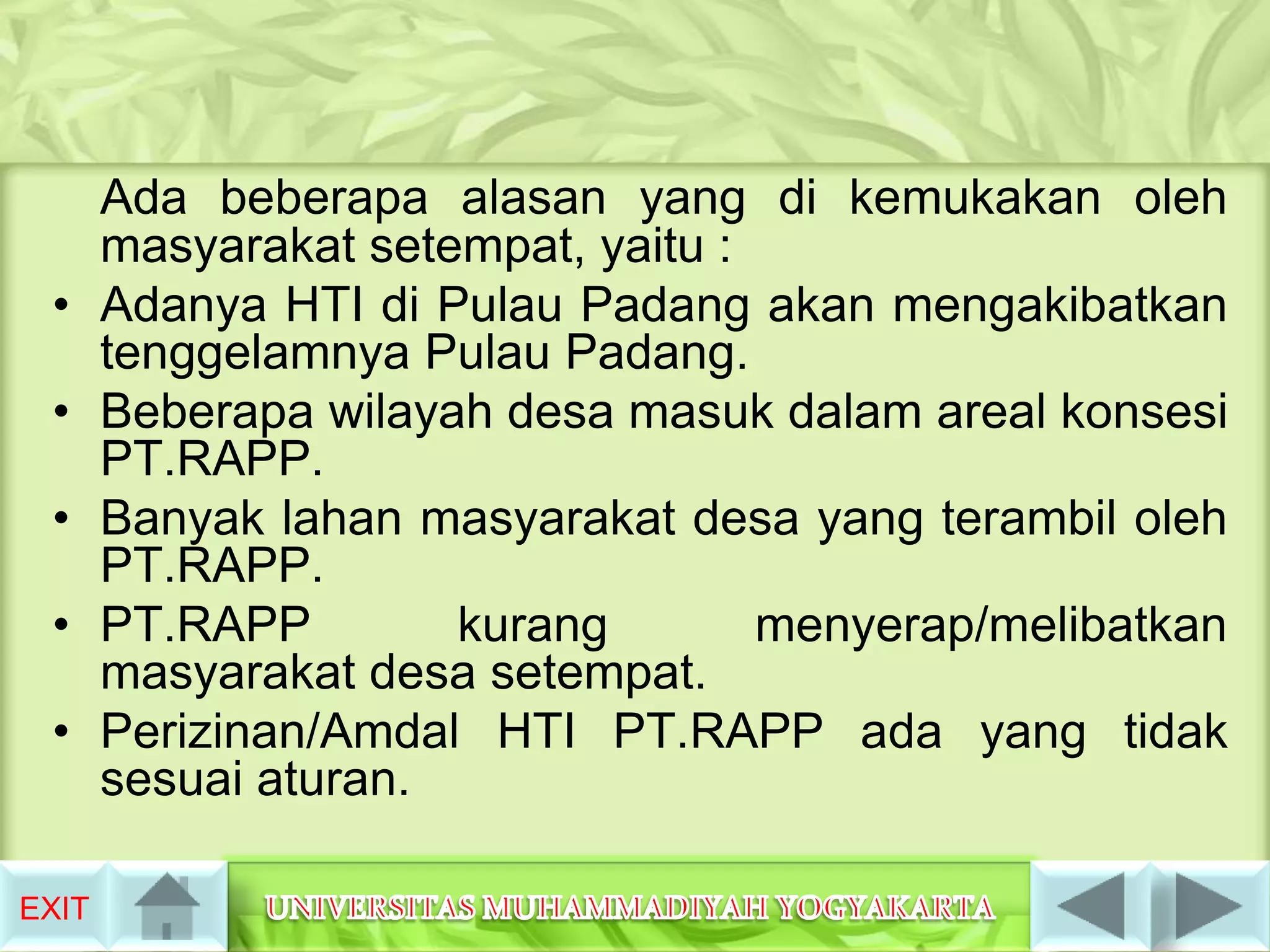 Hutan tanaman industri (hti) | PPTX
