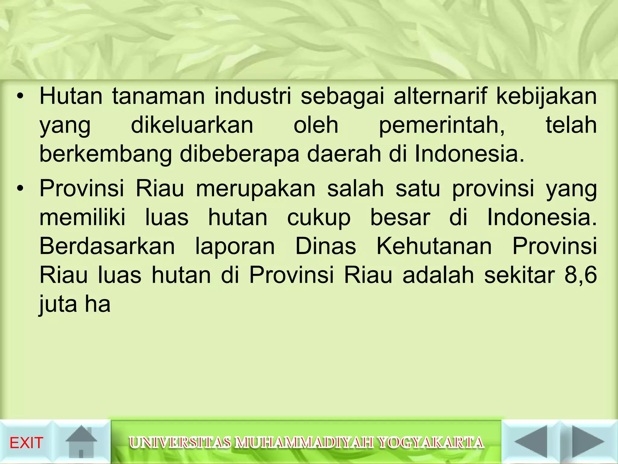 Hutan tanaman industri (hti) | PPTX