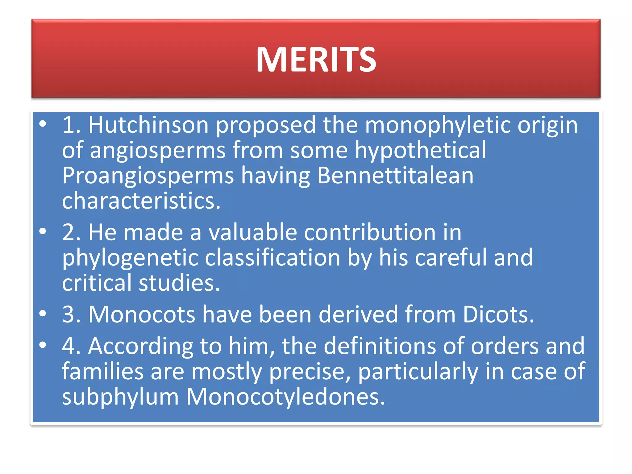 Hutchinsons system of classification | PPTX