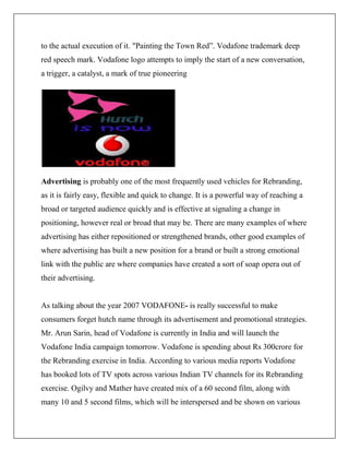 Hutch Is Now Vodafone Campaign | PDF