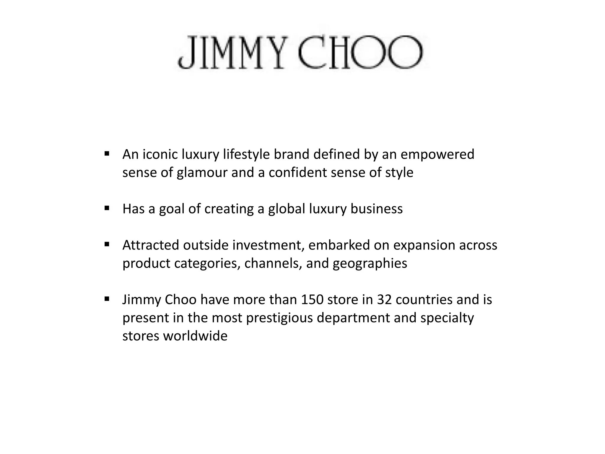 Jimmy Choo // Brand Case Study | PPTX