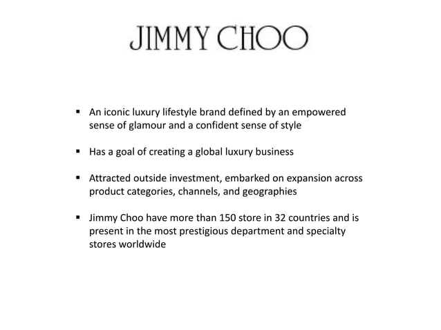 Jimmy Choo // Brand Case Study | PPTX