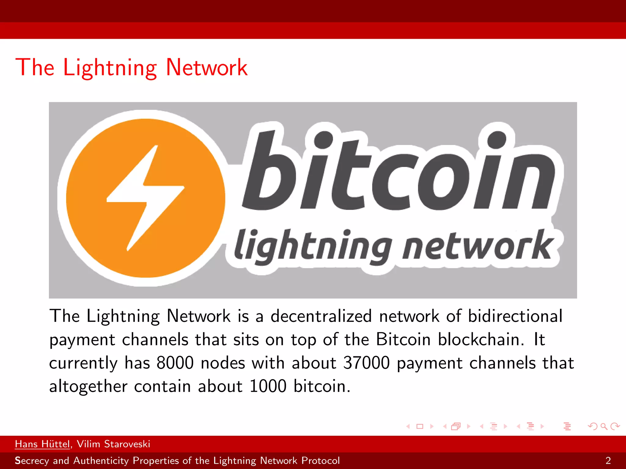 Secrecy and Authenticity Properties of the Lightning Network Protocol | PDF