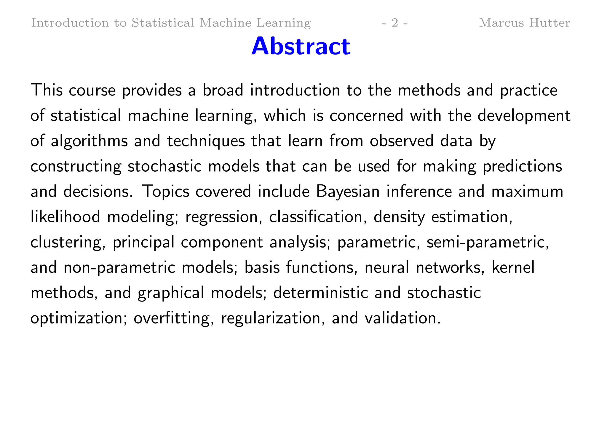 Introduction to Statistical Machine Learning | PDF