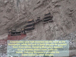 Hanging Buddhist monestary in China | PPT