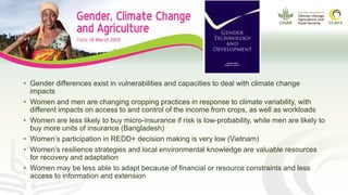 A gender-transformative approach to climate-smart agriculture | PPTX ...
